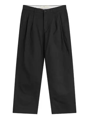 Norse Projects Hestur Relaxed Twill Pleated Trousers - Black