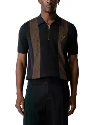 Fred Perry Zip-fastening Polo Shirt - Blue