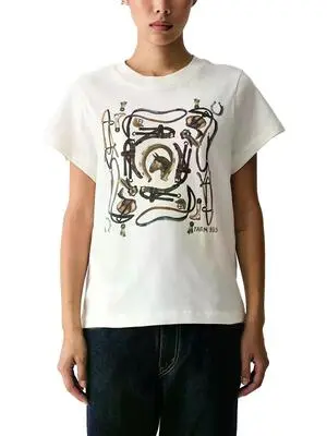 Farm Rio Graphic-print T-shirt - Neutrals