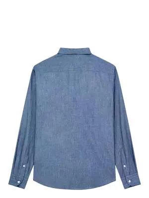 Emporio Armani Long-sleeve Cotton Shirt - Blue