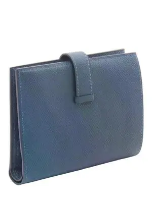 Hermès Bearn Compact Bi-fold Wallet - Blue