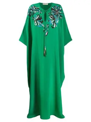 Emilio Pucci Long Beaded Kaftan - Green