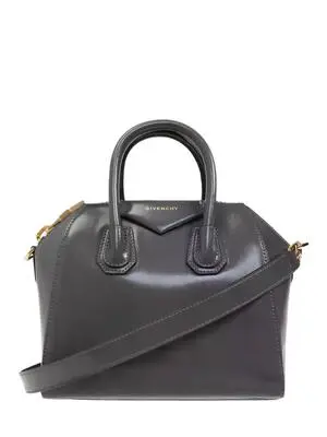 Givenchy Antigona Leather Shoulder Bag - Grey