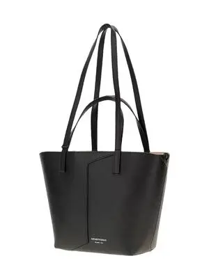 Emporio Armani Logo-print Leather Shoulder Bag - Black