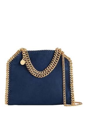 Stella McCartney Falabella Mini Faux-suede Tote Bag - Navy
