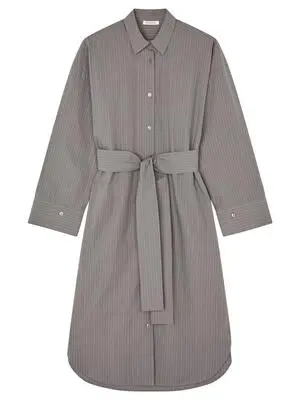 BY MALENE BIRGER Derris Organic Cotton Midi Dress - Grey Stripe