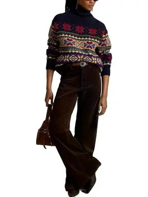 Polo Ralph Lauren Fair Isle Roll-neck Sweater - Blue