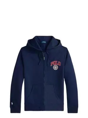 Polo Ralph Lauren Logo-embroidered Zip-up Hoodie - Blue