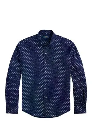 POLO RALPH LAUREN Diamond-print Linen Shirt