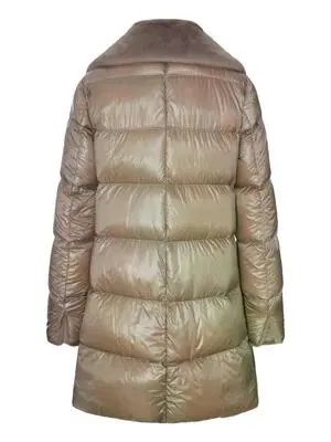 Herno Faux-fur Collar Quilted Jacket - Neutrals