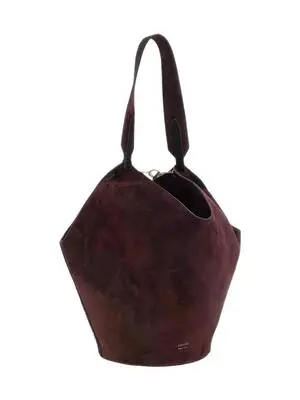 Khaite Small Lotus Sculptural Tote Bag Brown