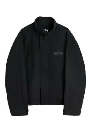 StÜssy Mx Logo-print High-neck Jacket - Black