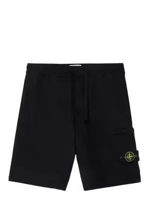 Stone Island Logo-patch Cargo Shorts - Black