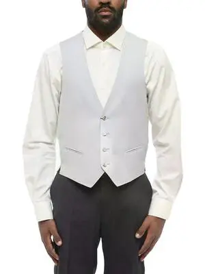 Corneliani Single-breasted Wool Waistcoat - Grey