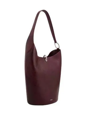 Rabanne Ring Leather Tote Bag - Red