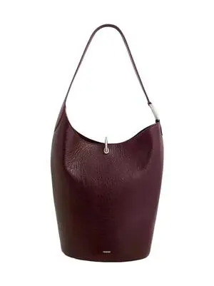 Rabanne Ring Leather Tote Bag - Red