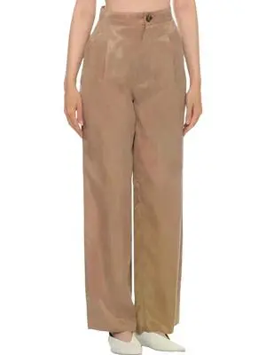 EMME Pleated Wide-leg Trousers - Neutrals