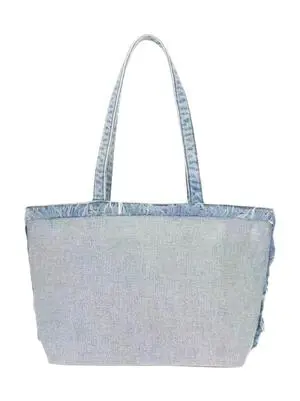 Alexander Wang Logo-embossed Frayed Tote Bag - Blue