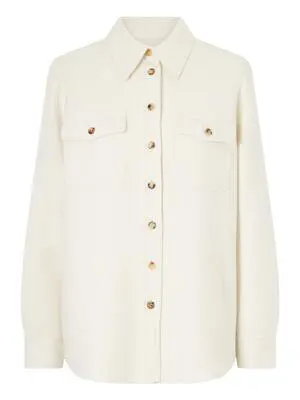Gabriela Hearst John Austin Cashmere Shirt - Neutrals