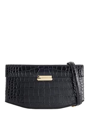 TOTEME Clip Mini Lizard-effect Leather Cross-body Bag - Brown