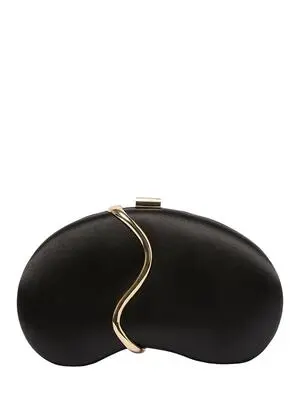Marina Rinaldi Satin Clutch Bag - Black
