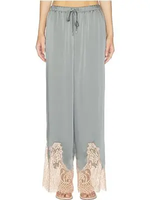 L'Agence Mirel Lace Trim Drawstring Pant In . Also - Olive
