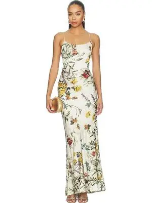 Alice + Olivia Montana Cowl Strapy Back Maxi Dress In . Also - Multi