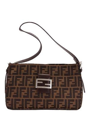 FWRD RENEW Fendi Zucca Shoulder Bag - Brown
