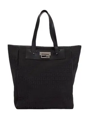 FWRD RENEW Fendi Zucchino Tote Bag - Black