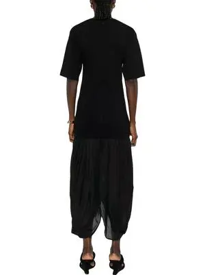 TOTEME Short-sleeve Midi Dress - Black