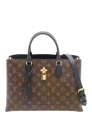 LOUIS VUITTON 2019 Monogram Flower Tote Satchel - Brown