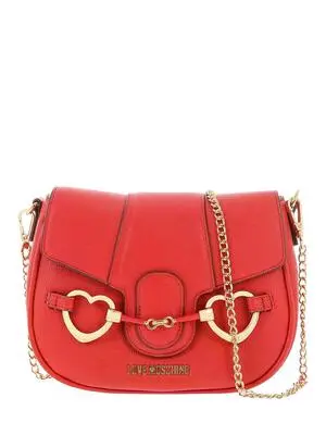 Moschino Heart-bit Crossbody Bag - Red