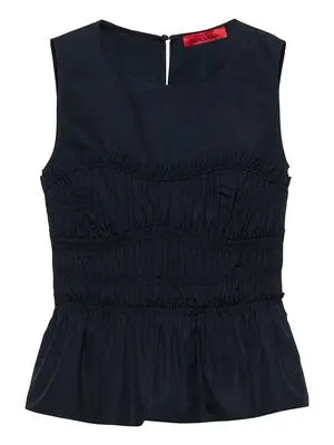 Max & Co. Shirred Sleeveless Top - Black