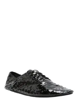 Saint Laurent 2010s Patent-leather Derby Shoes - Black