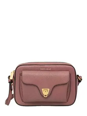 COCCINELLE Leather Mini Shoulder Bag - Pink