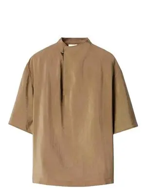 LEMAIRE Soft Collar Top In Dry Silk - Neutrals