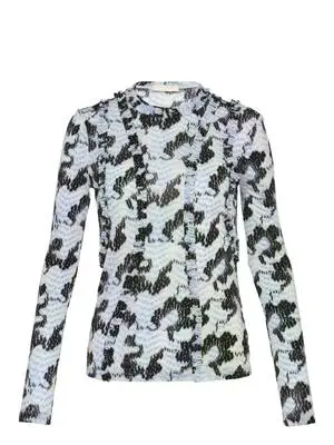 Ulla Johnson Clover Ruffled Long-sleeve Top - Blue