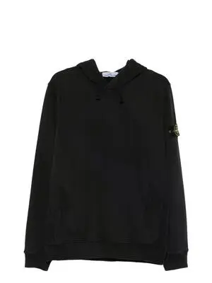 Stone Island Logo-patch Hoodie - Black