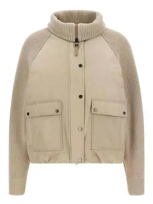Brunello Cucinelli Monile Ribbed-knit Jacket - Neutrals
