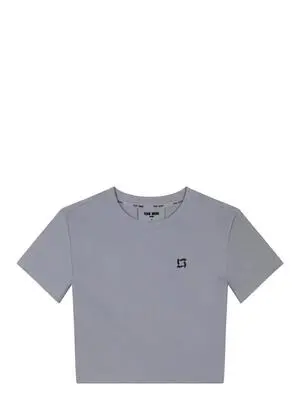 TEAM WANG DESIGN X Chuang Asia Logo-print Cropped T-shirt - Grey