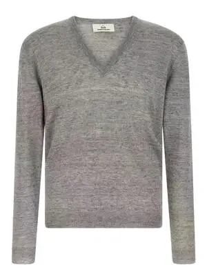 RIVIERA Melange V-neck Sweater - Grey