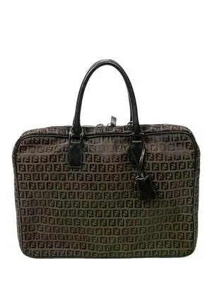 Fendi Zucca Print Laptop Bag - Brown