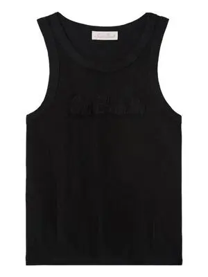 MC2 SAINT BARTH Ada Ribbed Tank Top - Black