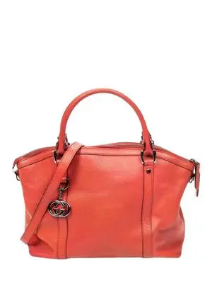 Gucci Gg Charm Tote Bag - Red