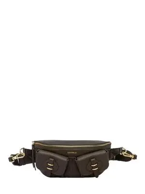 COCCINELLE Small Mavery Pocket Grained-leather Cross Body Brown