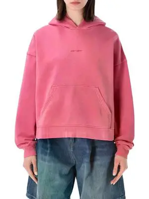 Carhartt Work In Progress Benton Logo-embroidered Pouch-pocket Hoodie - Pink