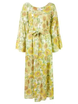 BAMBAH Sunflower Print Kaftan Dress - Multicolour