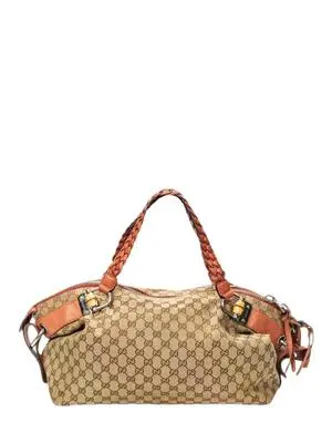 Gucci Bamboo Bar Boston Tote Bag - Neutrals
