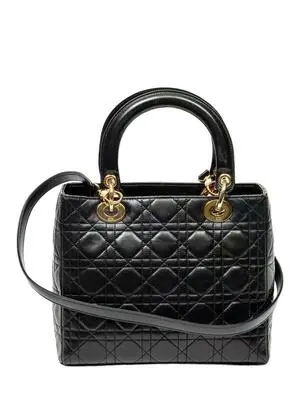 Dior Medium Lady Cannage Tote Bag - Black