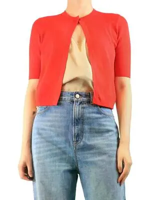 Akris Cropped Cardigan - Red